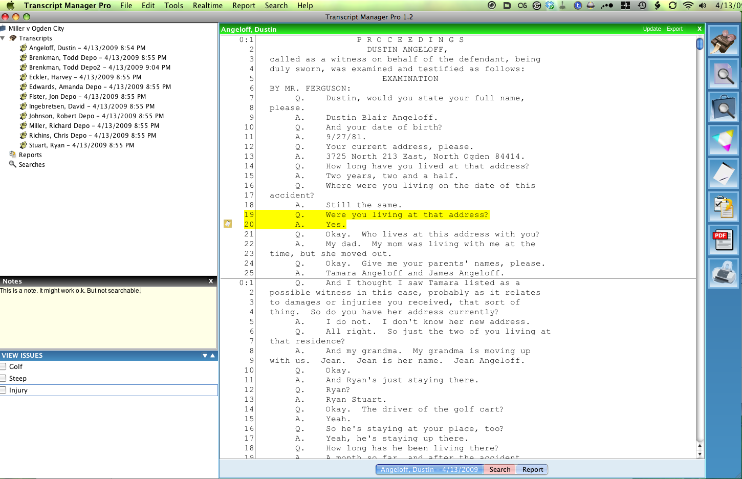 Transcript Manager Pro – More Semi-Pro than Pro | MacLitigator